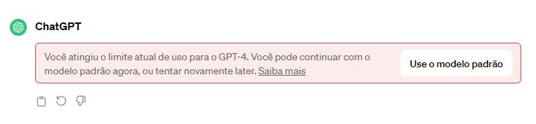 Erro no ChatGPT - Você atingiu o limite atual de uso para o GPT-4 - Blog Vc Designer